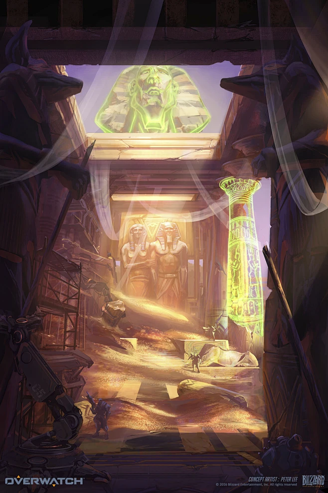 Overwatch Temple of Anubis Concept, Peter Lee : Early development of ...
