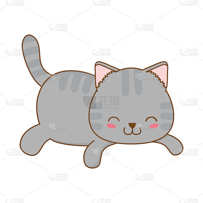 cute little cat kawaii character