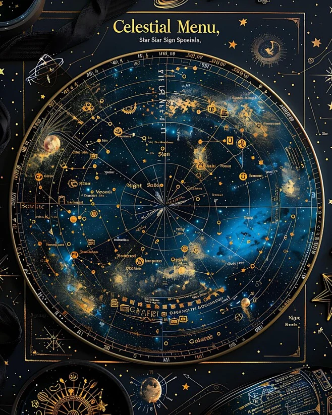 Constellation Map Tin With Star Trail Effect Galaxy Layout F Inspired ...