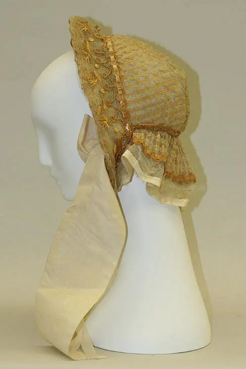 #19th-Century Fashion# bonnet 1850-1863 via 大都会艺术博物馆 -花瓣网