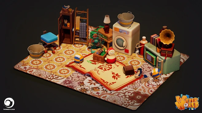 WaterWorld - Mee's Room Modular Assets , Thunder Cloud : Final render ...
