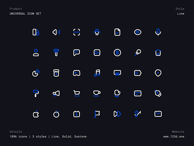 简洁感！12组线性Icon设计灵感