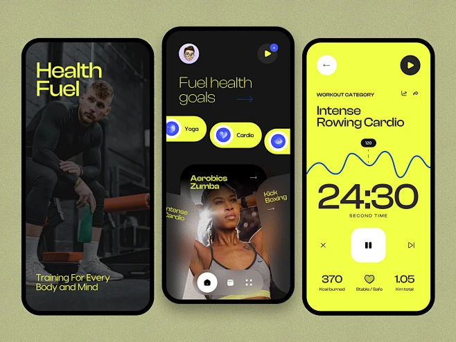 Health Fuel Fitness and Diet App by Hadi Altaf on Dribbble-花瓣网