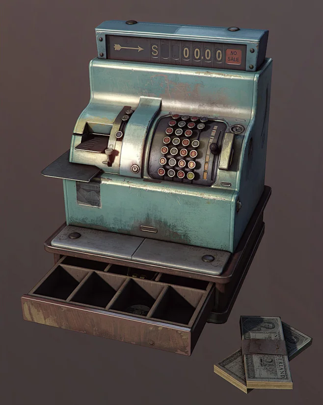 Cash register (UE3), Michał Kubas : Unreal Engine 3 (UDK) Diffuse color ...