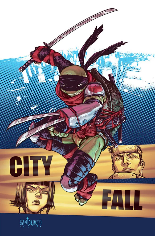 TMNT#25: City Fall_cover by Santolouco-花瓣网