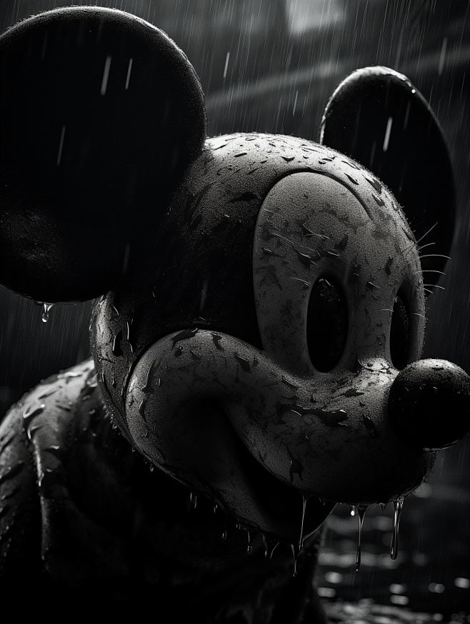 mantou_Zack_Snyders_Mickey_Mouse_in_chiaroscuro_black_white_oil ...