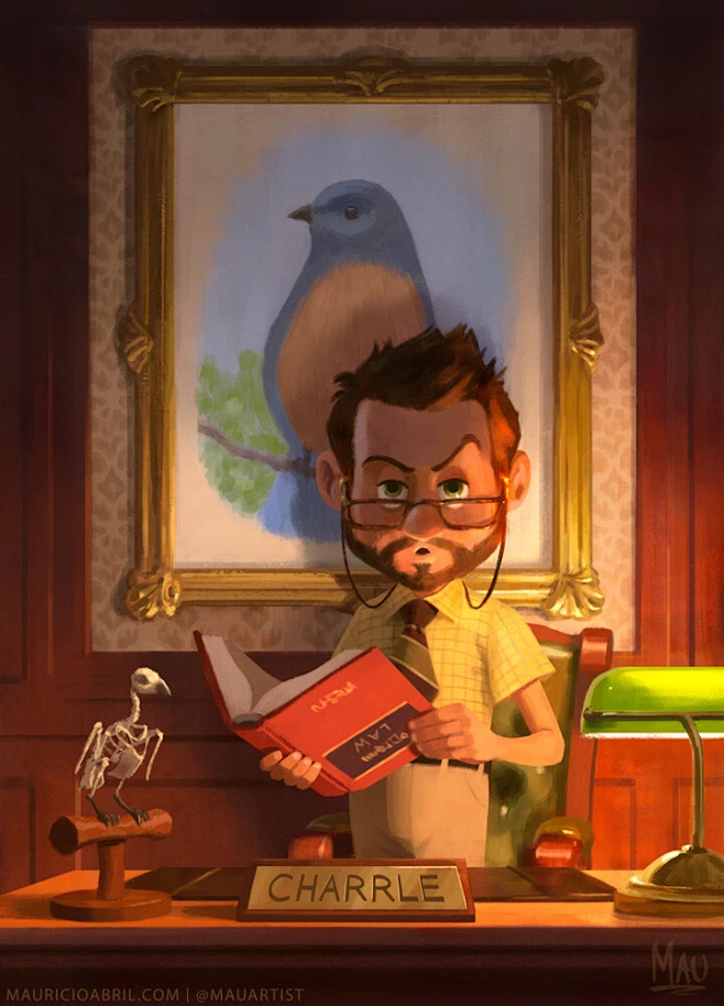 Portrait of a Bird Lawyer, Mauricio Abril : Illustration inspired by ...
