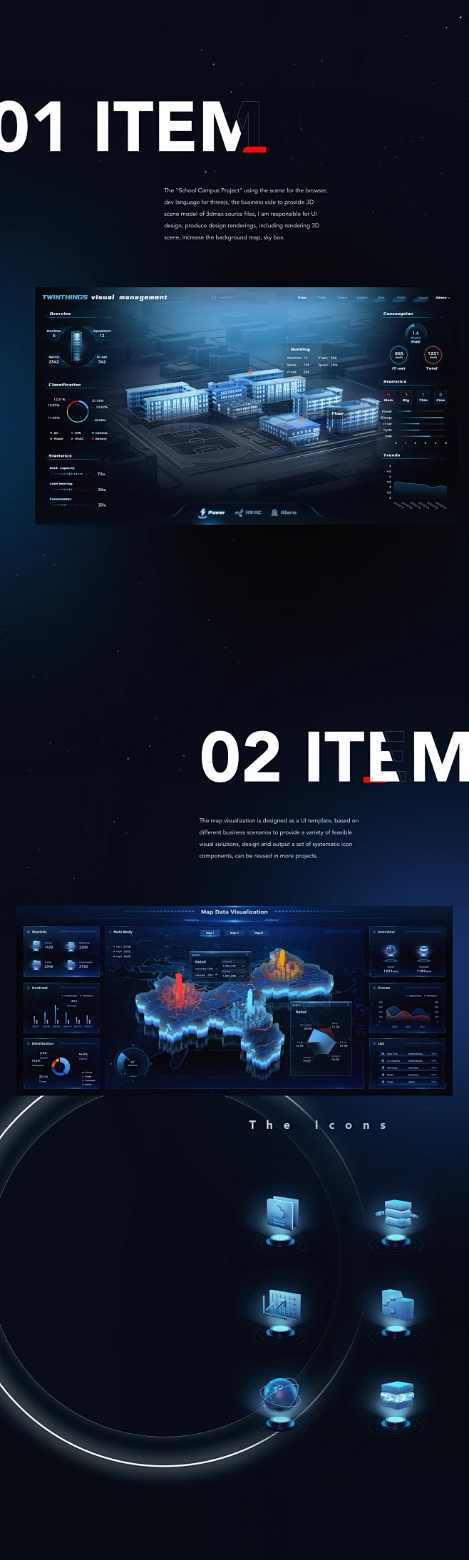 3D animation city Data data visualization earth FUI HUD map Technology-花瓣网