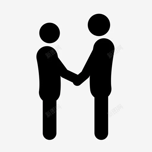 握手商务人士朋友图标 平面电商 创意素材-花瓣网