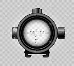 Realistic sniper scope on transparent素材-花瓣网