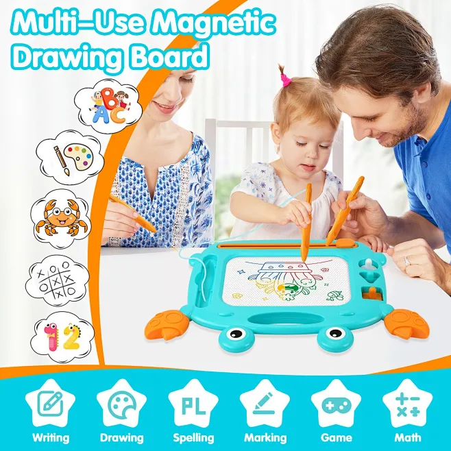 Amazon.com: Toddler Toys 2-3, Crab Magnetic Drawing Board Toys for 1 ...
