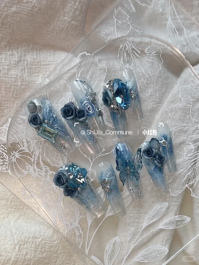 雕花穿戴甲 - 小红书搜索-花瓣网