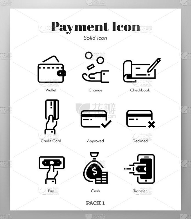 Payment icons Solid pack