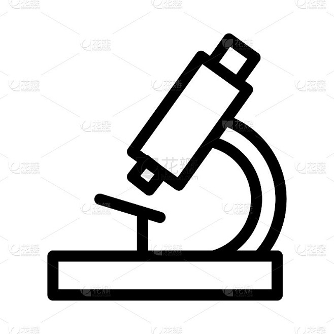 显微镜矢量细线图标