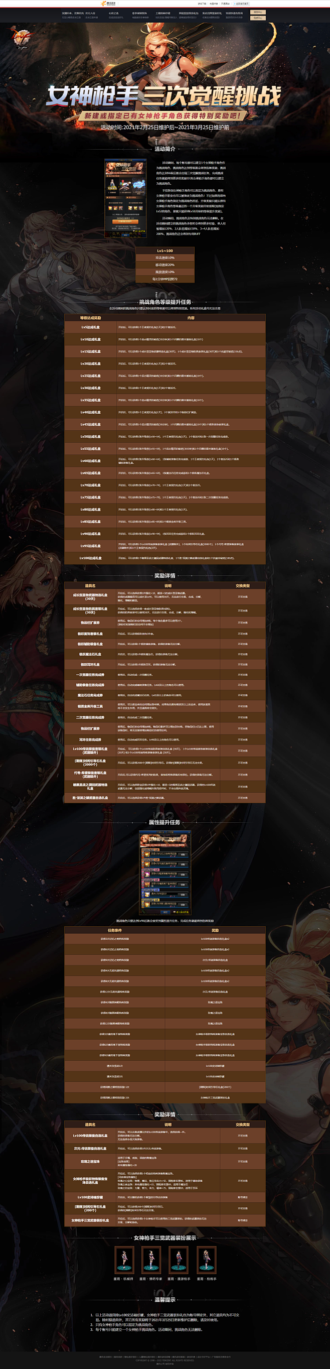女神枪手 三次觉醒挑战-DNF官网-腾讯游戏