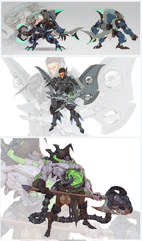 Qiu Fang 华裔概念设计师 任职于暴雪《守望先锋》等大厂游戏设计大神-花瓣网