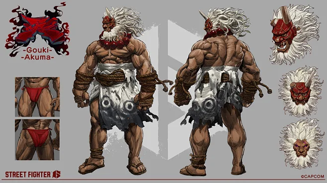 Akuma Outfit 3 Art from Street Fighter 6-花瓣网