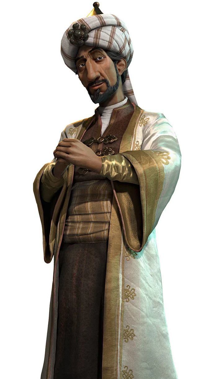 Saladin Character Art from Civilization VI-花瓣网