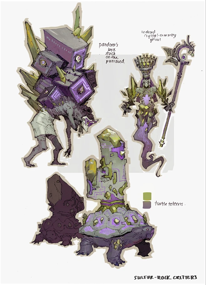 Carlyn Lim为《激战2》创建的大量概念生物设计-花瓣网