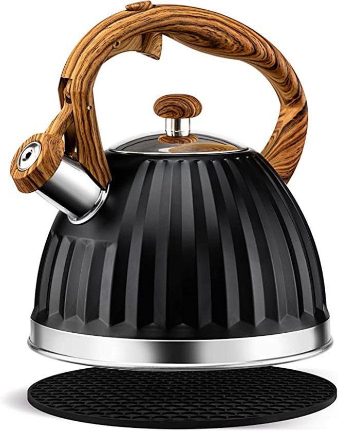 HIHUOS Tea Kettle, 2.8 QT/91 OZ Whistling Tea Pots for Stove Top Teapot ...