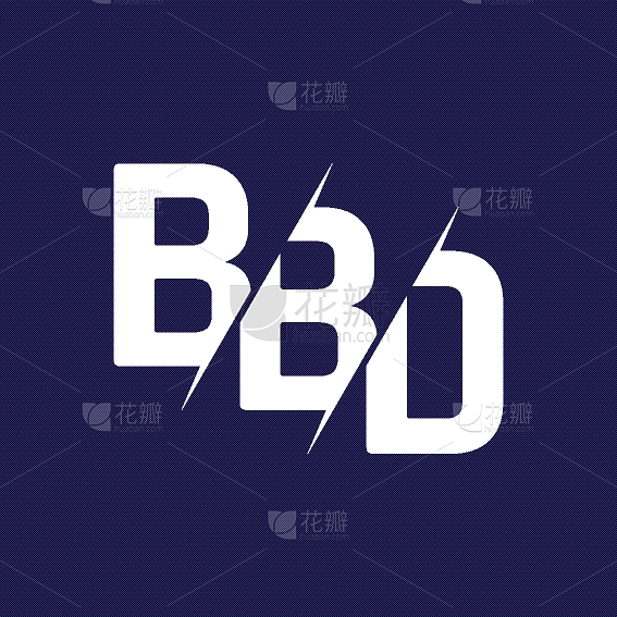 monogram letters initial logo design bbd