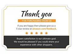 Amazon Thank You Card yellow minimal graphic design e-commerce custom ...