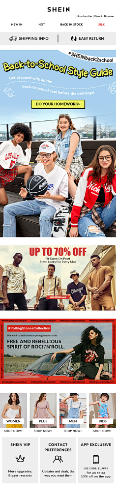 SHEIN|跨境电商|EDM|页面|纯文字|海报|促销|排版-花瓣网|陪你做生活的设计师