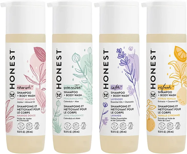 The Honest Company Purely Simple Shampoo And Body Wash, Fragrance Free ...