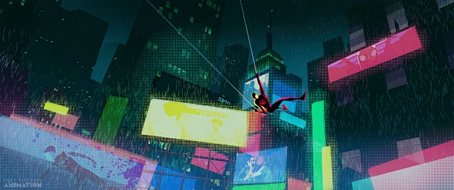 Spider-Man: Across the Spider-Verse Color Keys-花瓣网