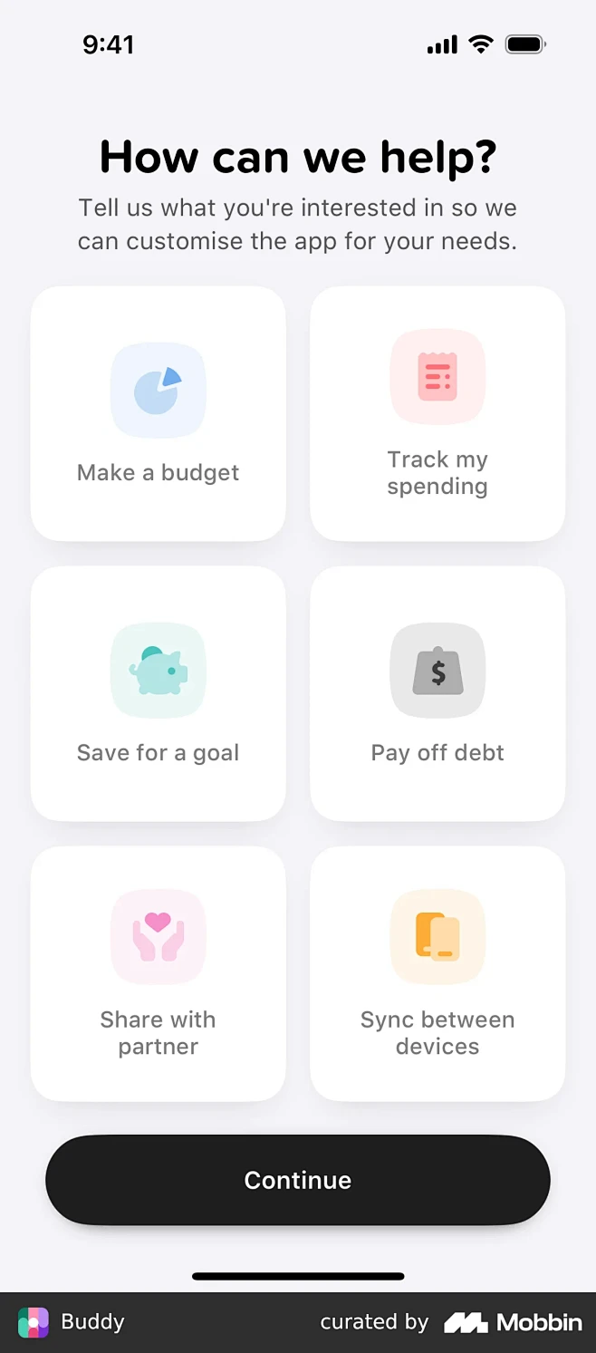 Buddy Onboarding screen-花瓣网