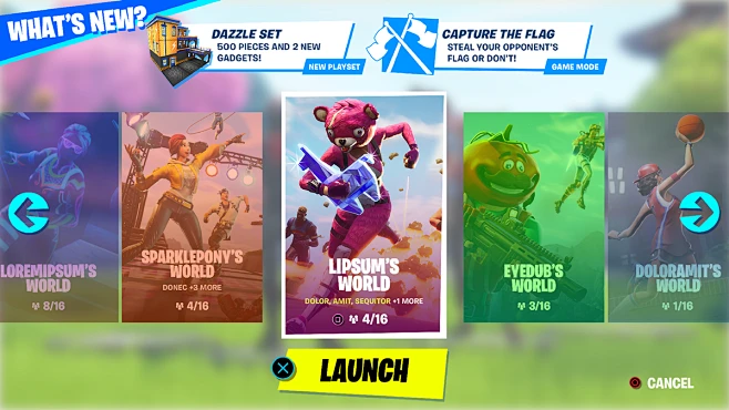 Fortnite - UI/UX Visual Design : Visual Design (UI Art, Design and ...