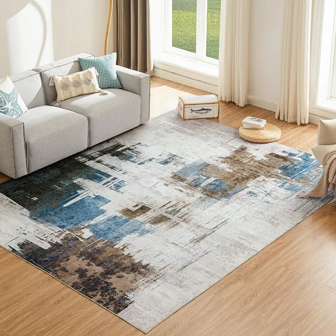 VK VK·LIVING Machine Washable Rug 4'x6' Vintage Design Washable Area ...