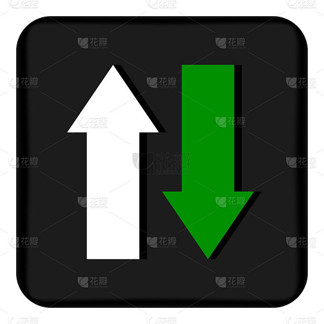 Vector image of a flat icon with arrows of white a