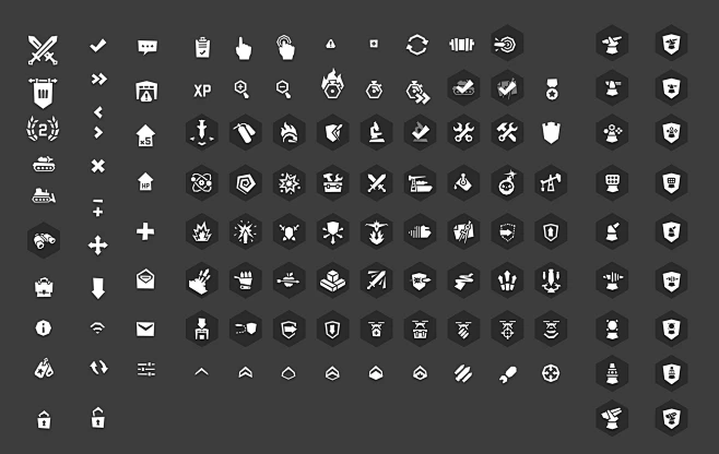 ArtStation - ui / icons pack / background , Dmitry Ananiev-花瓣网