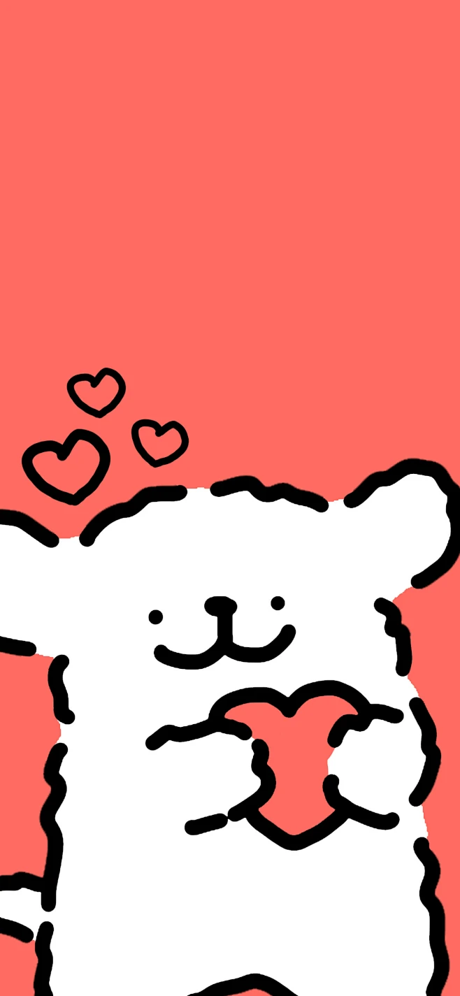 cr.微博@G195潮流壁紙_230212_可爱 线条小狗 手机壁纸-花瓣网