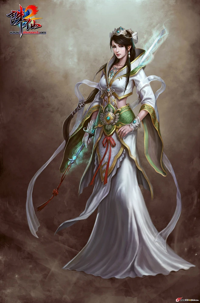 完美的高清游戏宣传海报2 - cgwall游戏原画图片_美女 古风 性感 游戏 插画 卡牌 CG图片素材-花瓣网