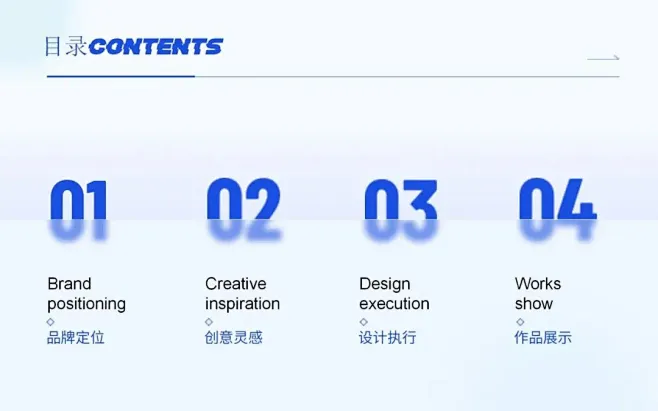 蓝色 毛玻璃 4点 PPT目录页 @多梦PPT⇦ https://huaban.com/user/tooodream-花瓣网