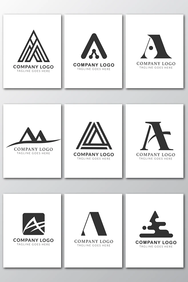 字母Alogo矢量模板-花瓣网