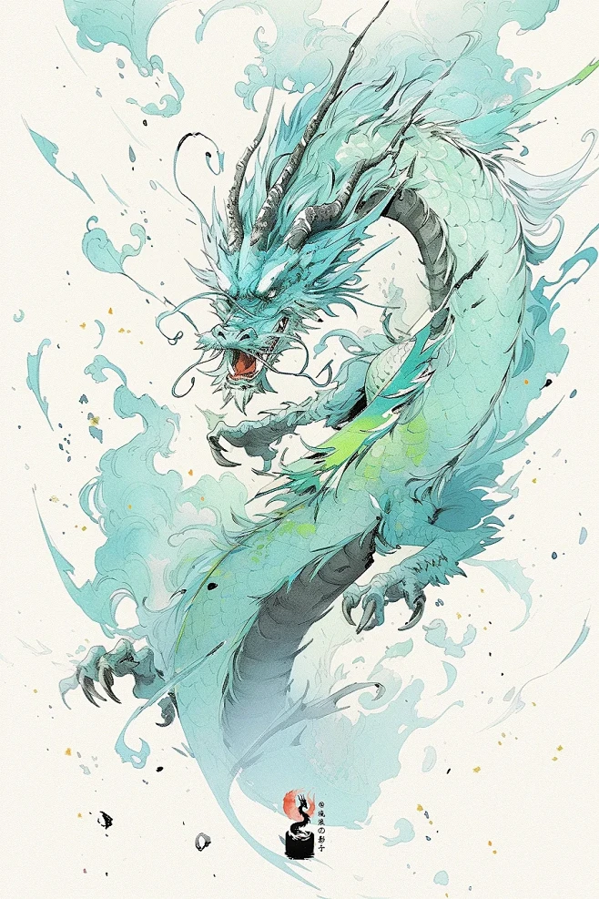 龙|水墨|青松（物料：包，杯，本）-花瓣网