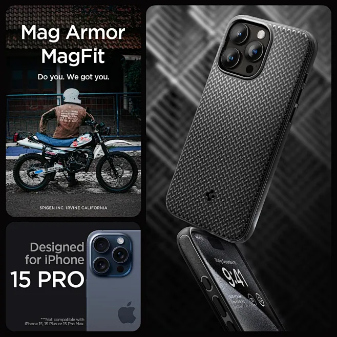 Amazon.com: Spigen Mag Armor MagFit Designed for iPhone 15 Pro Case ...