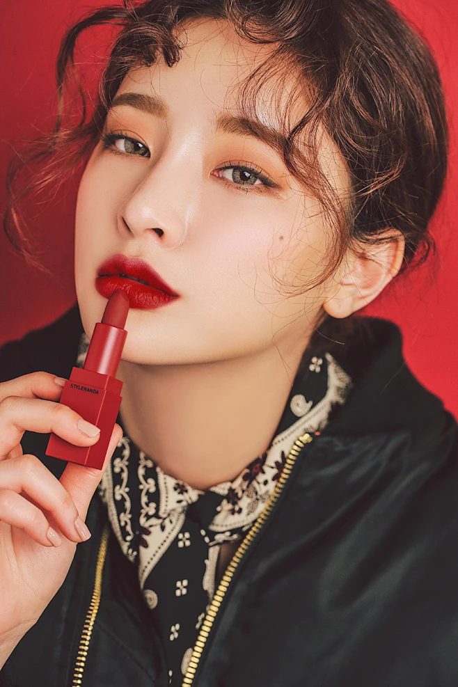 3CE RED RECIPE MATTE LIP COLOR #215 : 레드 버건디를 다시 말하다. 농도 짙은 레드로 입술 포텐 ...