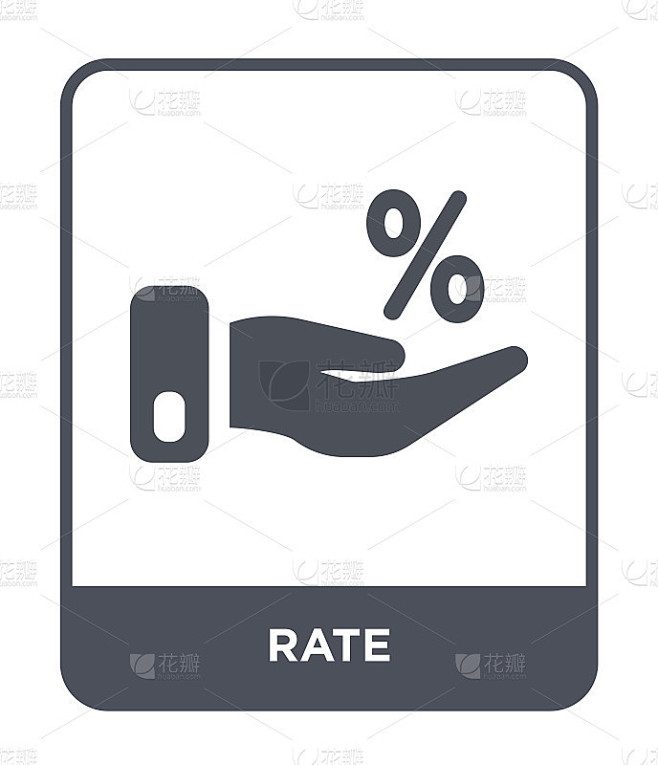 rate icon vector on white background, rate时尚填充图标从客