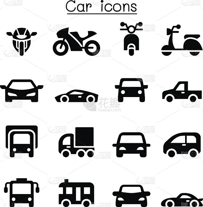 汽车图标素材-花瓣网