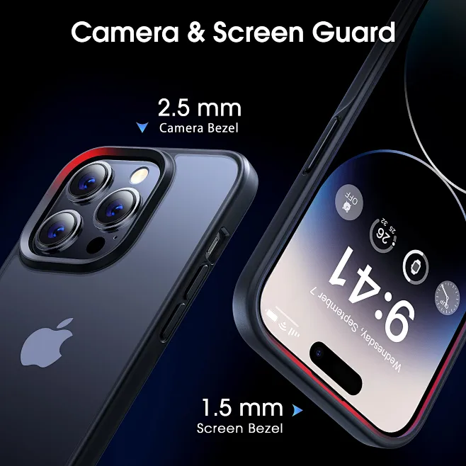 CASEKOO Matte Finish iPhone 14 Pro Case [SGS Certified Military Drop ...