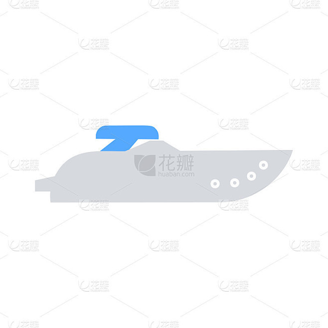 Boat flat icon vector