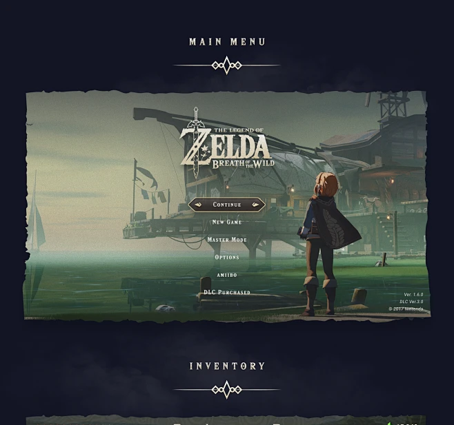 gameUI UI HUD zelda game Gaming Interface-花瓣网