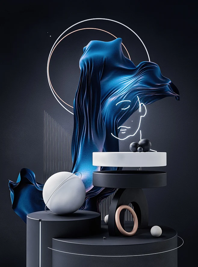 3D abstract art artwork color digital Digital Art octane Render shapes ...