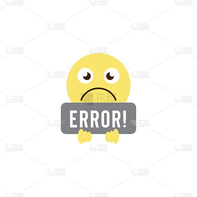 error emoticons vector icon symbol isolated on whi
