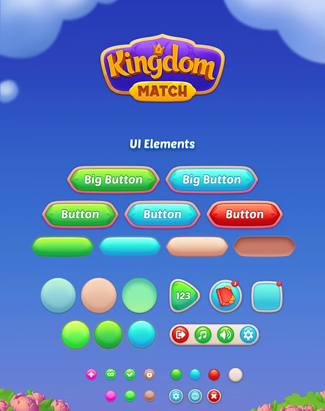 Casual UI design Game Art game ui mobile UI ui design ui kit ui mobile user interface-花瓣网