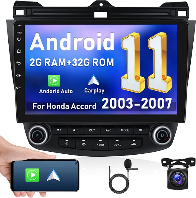 Amazon.com: [2+32G] Android 11 Car Stereo for Honda Accord 2003-2007 with Apple Carplay&Android ...